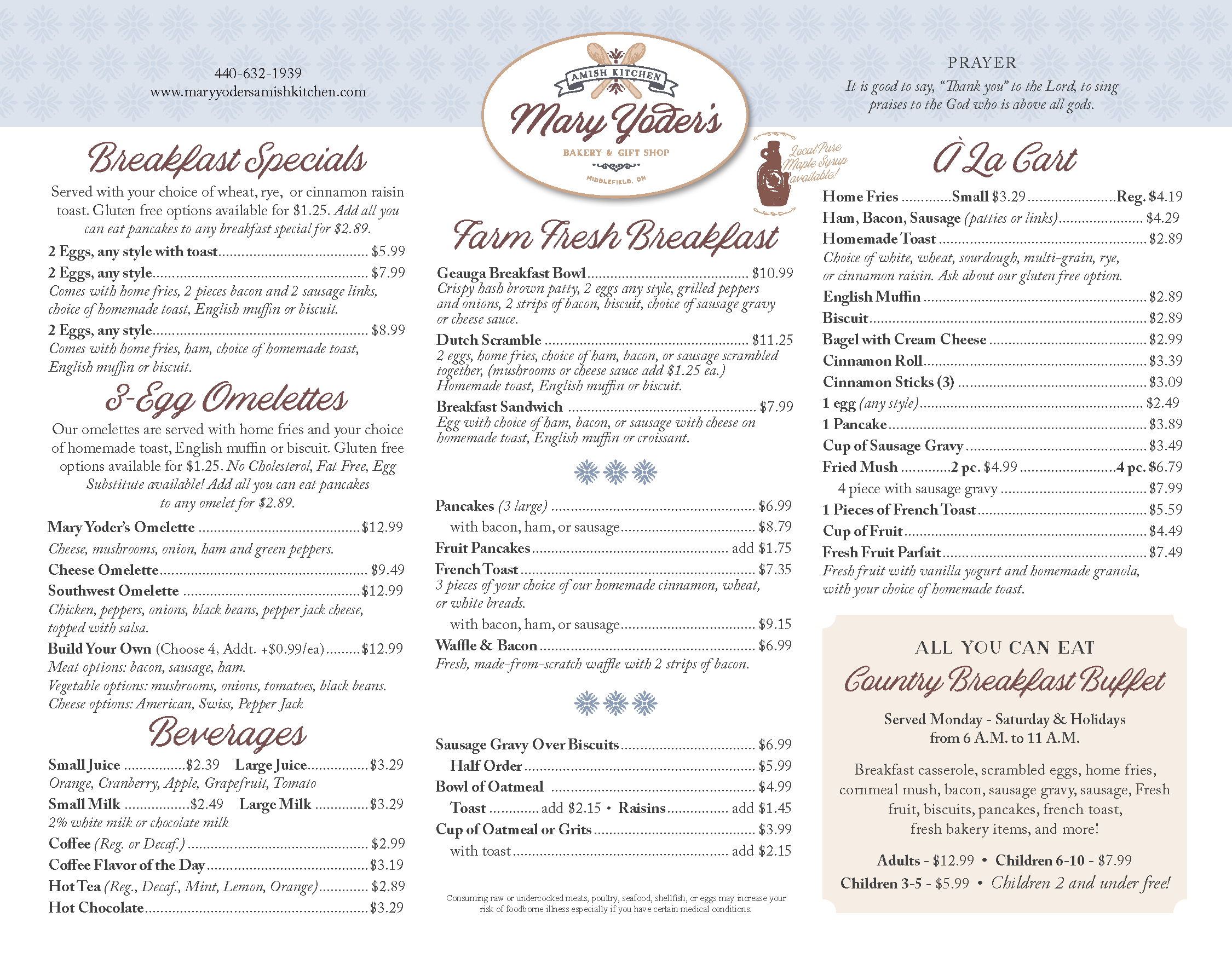 Mary Yoders Amish Kitchen in Middlefield OH Bakery Banquets Gift Shop